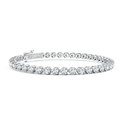 Lab-Grown Classic Diamond Linear Tennis Bracelet in 14K White Gold (F-G, VS - 4.21CT. TW.) | Angara