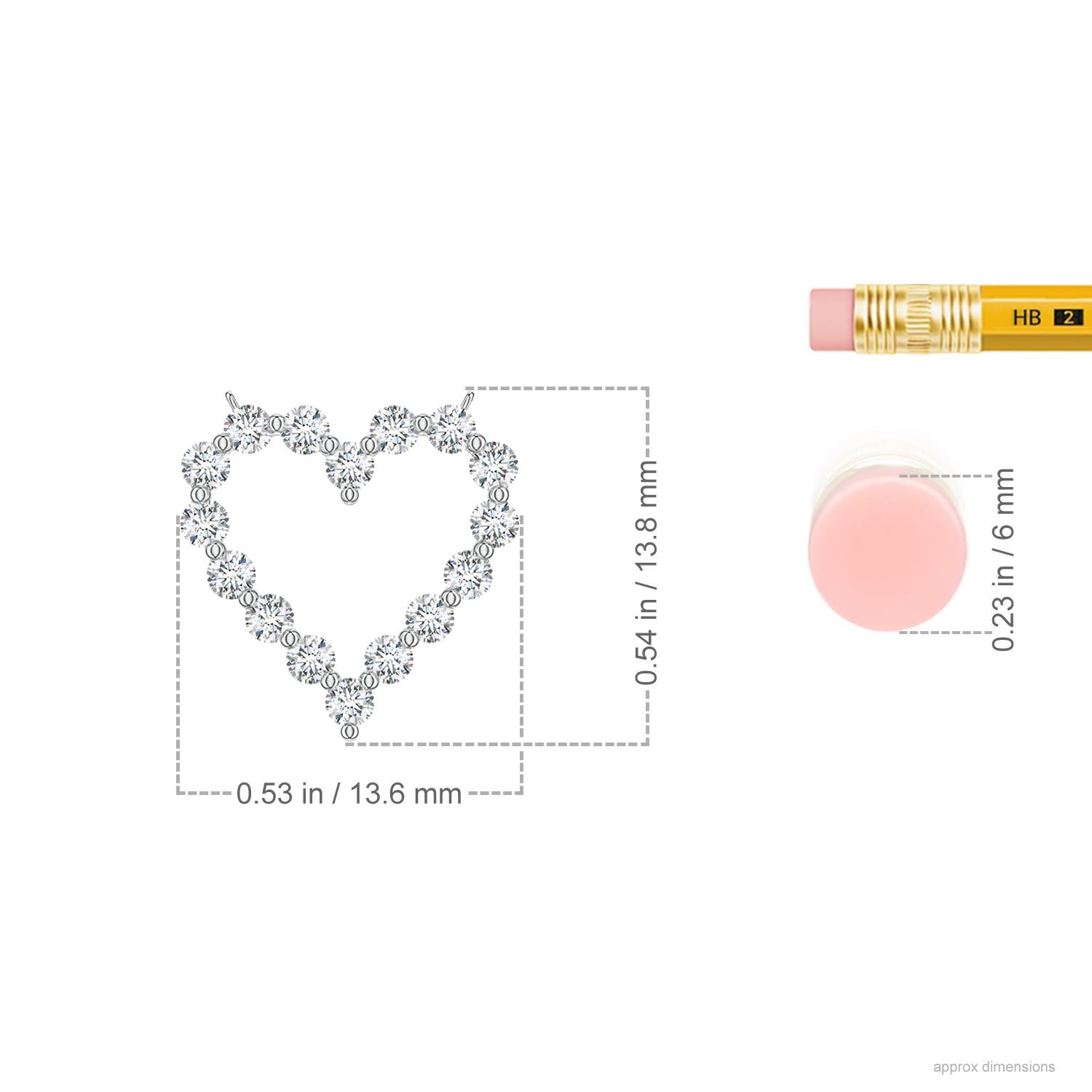 Single Prong-Set Lab-Grown Diamond Open Heart Pendant