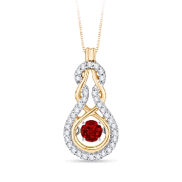 Classic Round Ruby Solitaire Pendant