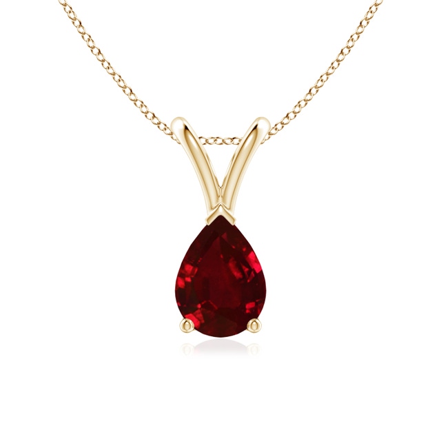 Classic Round Ruby Solitaire Pendant