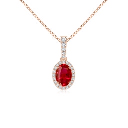 Inverted Pear Ruby Necklace with Diamonds | Angara