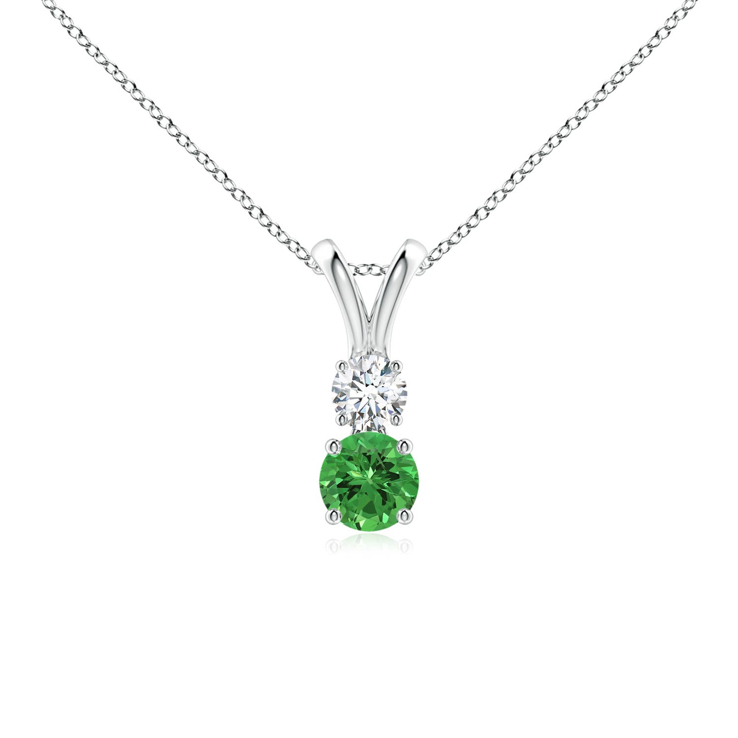 Buy Platinum Tsavorite Jewellery | Angara UAE