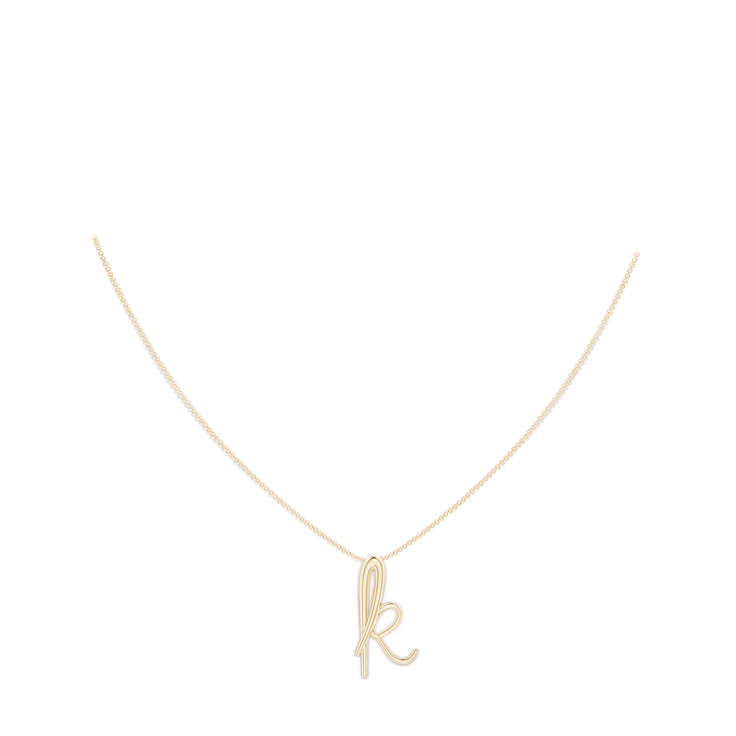 Lowercase "K" Initial Pendant
