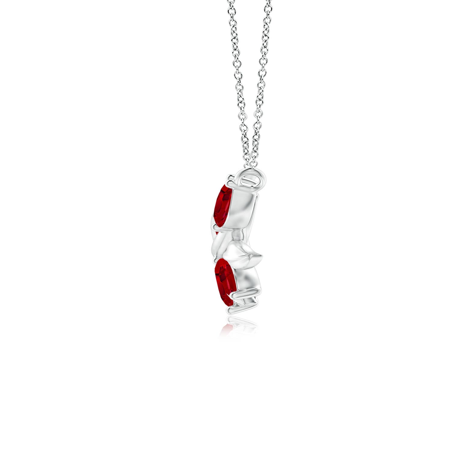 Marquise Ruby Olive Branch Pendant