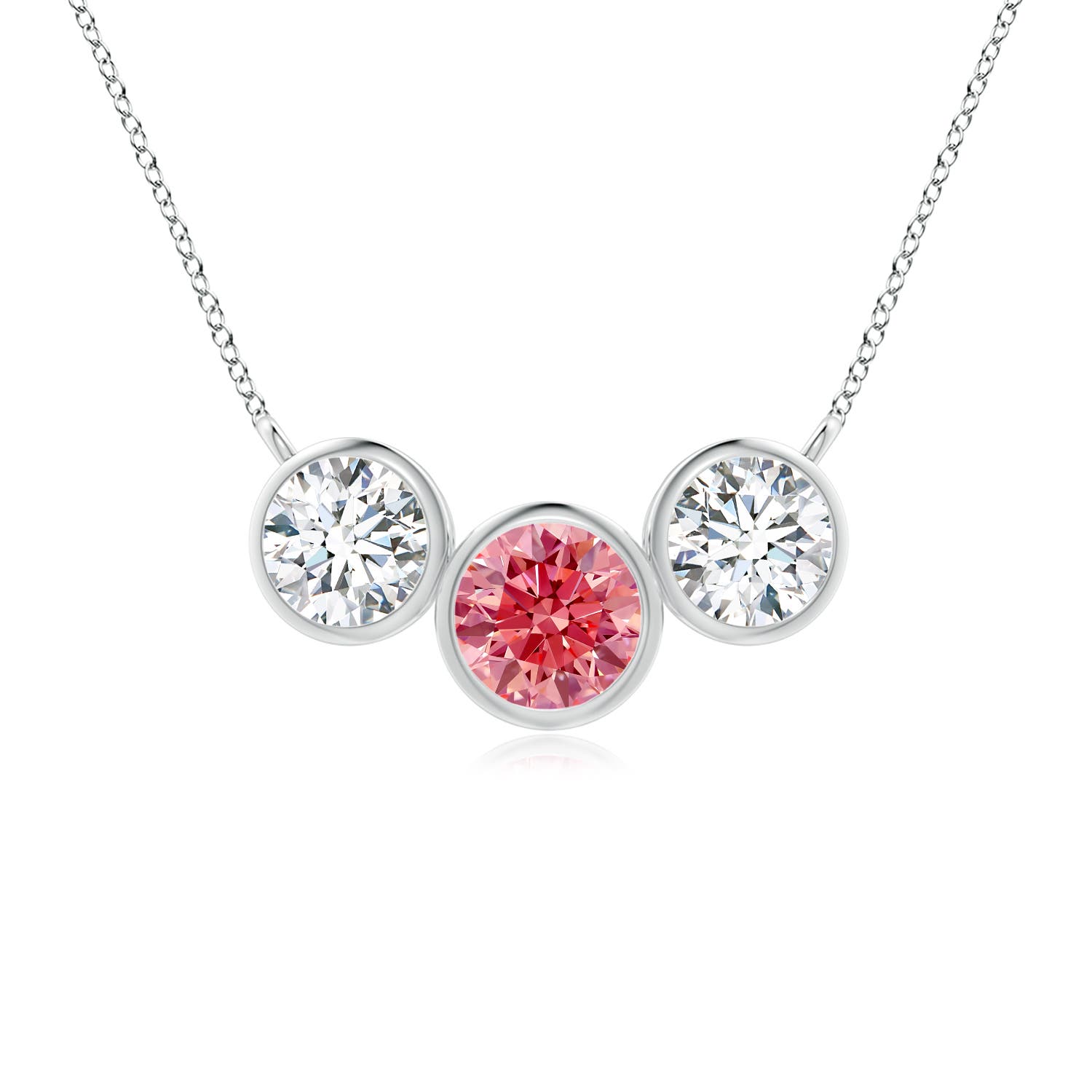 Buy Platinum Pink Diamond Pendant Necklaces | Angara New Zealand