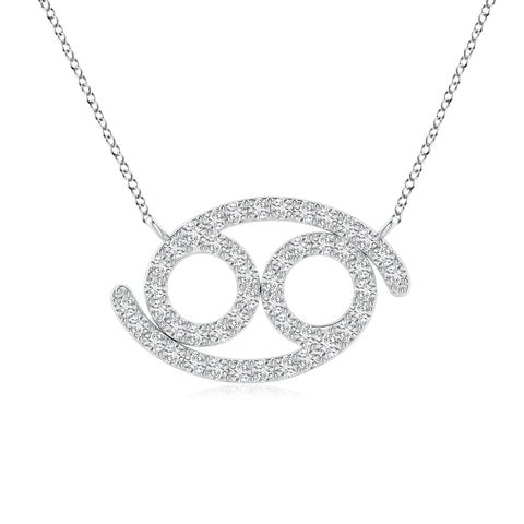 Diamond Cancer Zodiac Sign Pendant