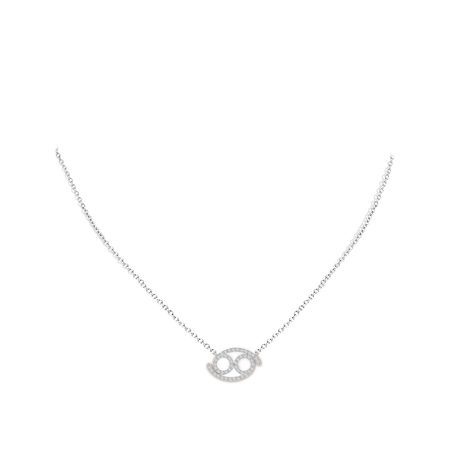 Diamond Cancer Zodiac Sign Pendant
