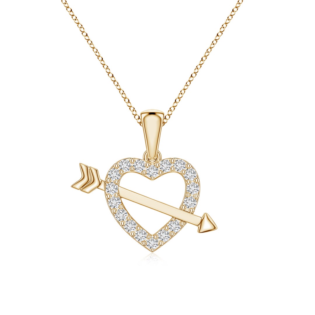 Diamond Heart and Arrow Pendant