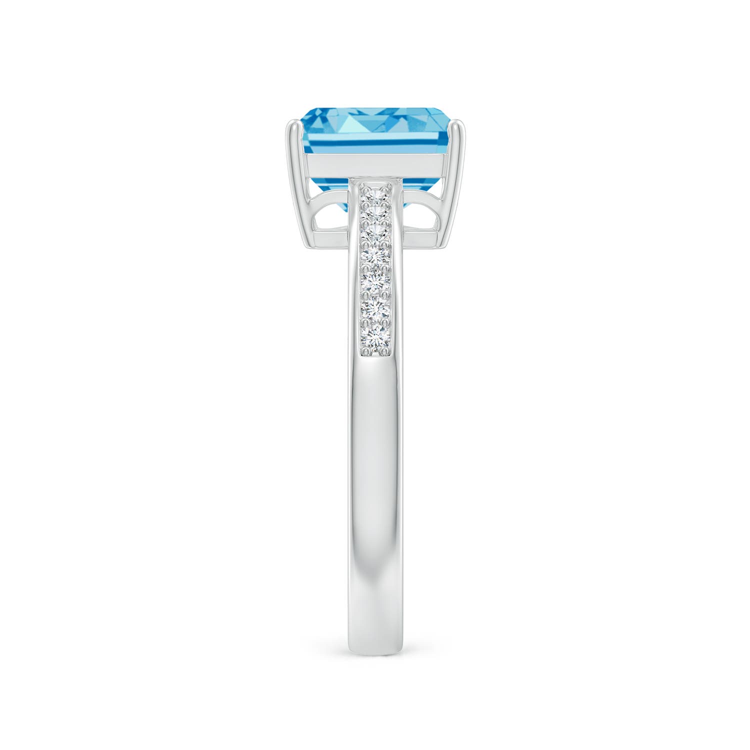Octagonal Lab-Grown Fancy Intense Blue Diamond Cocktail Ring