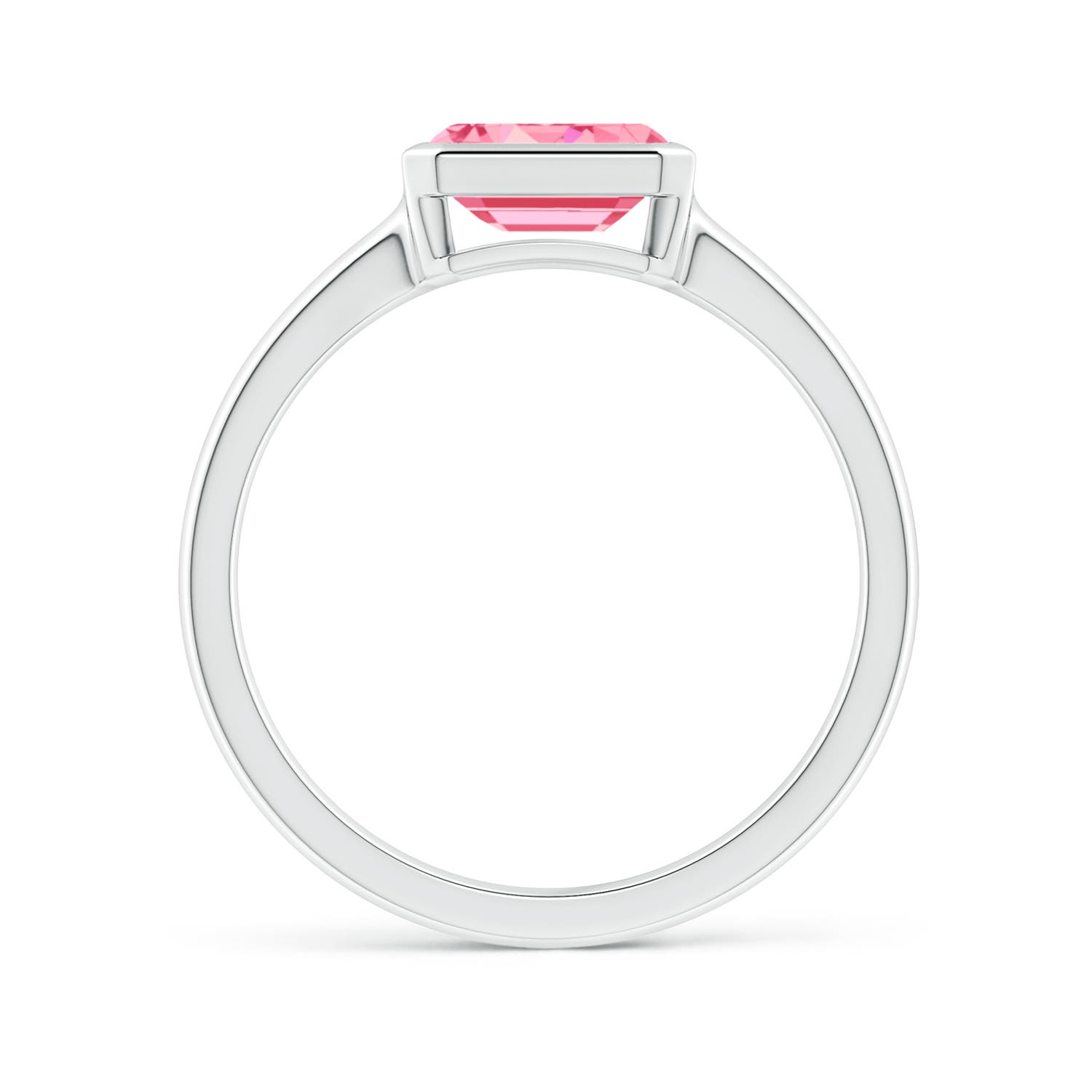 East-West Emerald-Cut Lab-Grown Fancy Intense Pink Diamond Solitaire ...