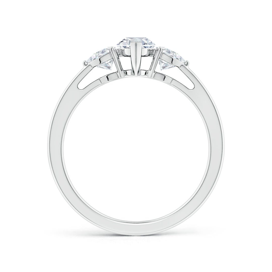 IGI Certified Lab-Grown Marquise and Trillion Diamond Three Stone ...