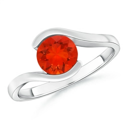 Oval Fire Opal Vintage Style Ring with Diamond Accents | Angara