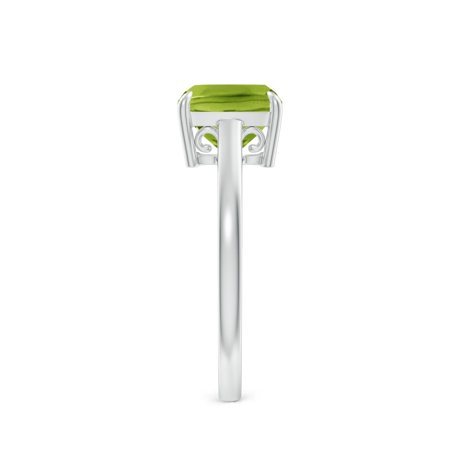 Classic Solitaire Cushion Peridot Cocktail Ring