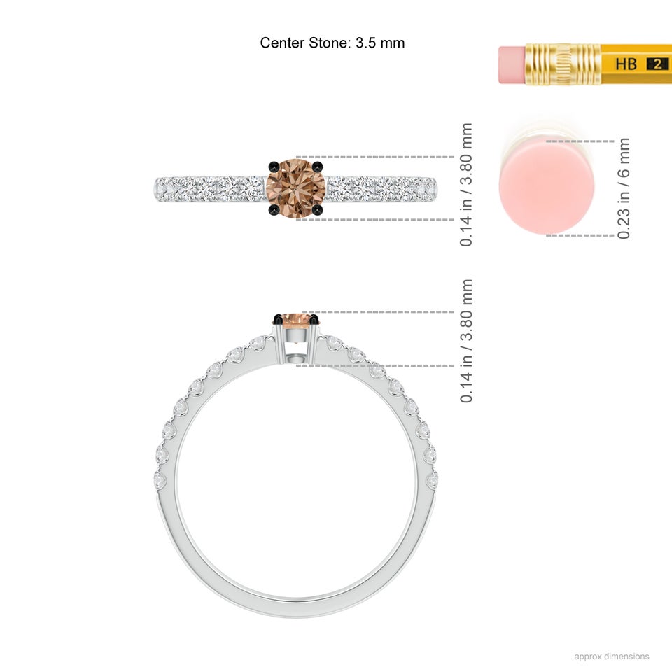 Classic Coffee Diamond Solitaire Ring
