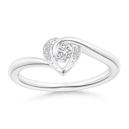 Diamond Heart Rings in UK | Angara
