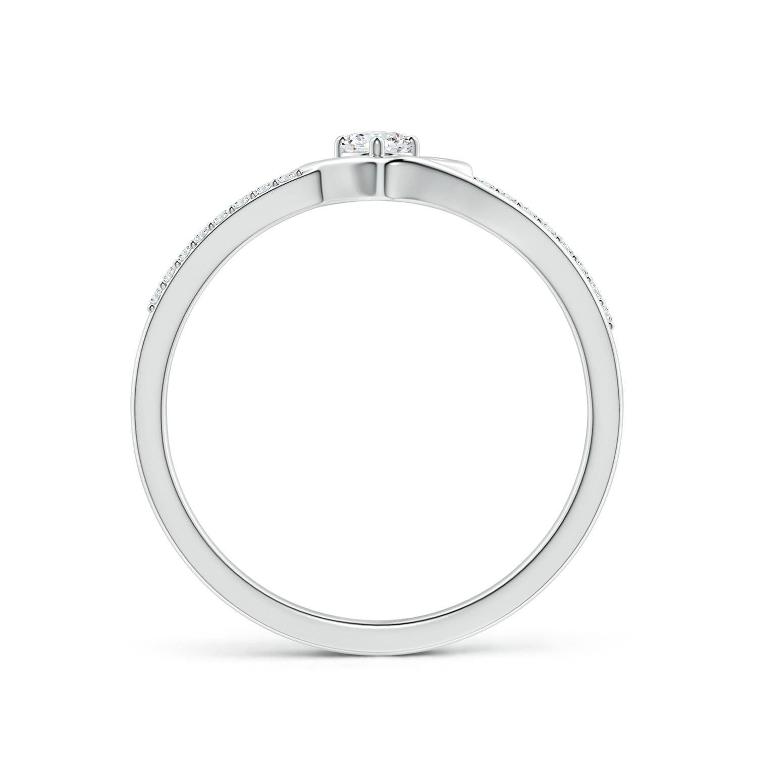ANGARA 0.24 Ct Natural Diamond Split Shank Heart Promise Ring in 14K ...