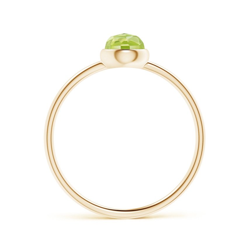 Bezel Set Round Peridot Stackable Ring | Angara