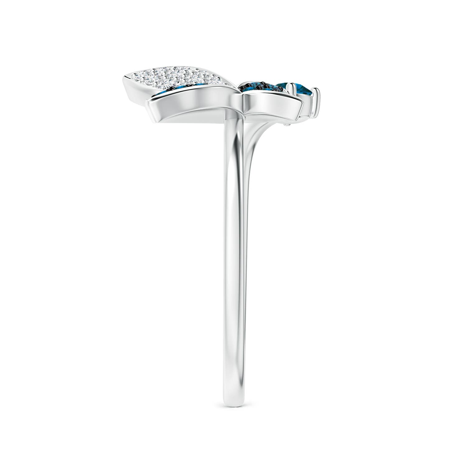 Enhanced Blue Diamond Butterfly Bypass Ring