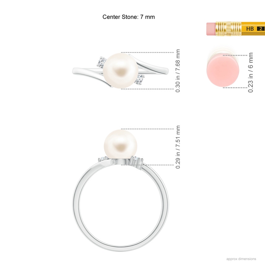 Freshwater Pearl Bypass Engagement Ring | Angara