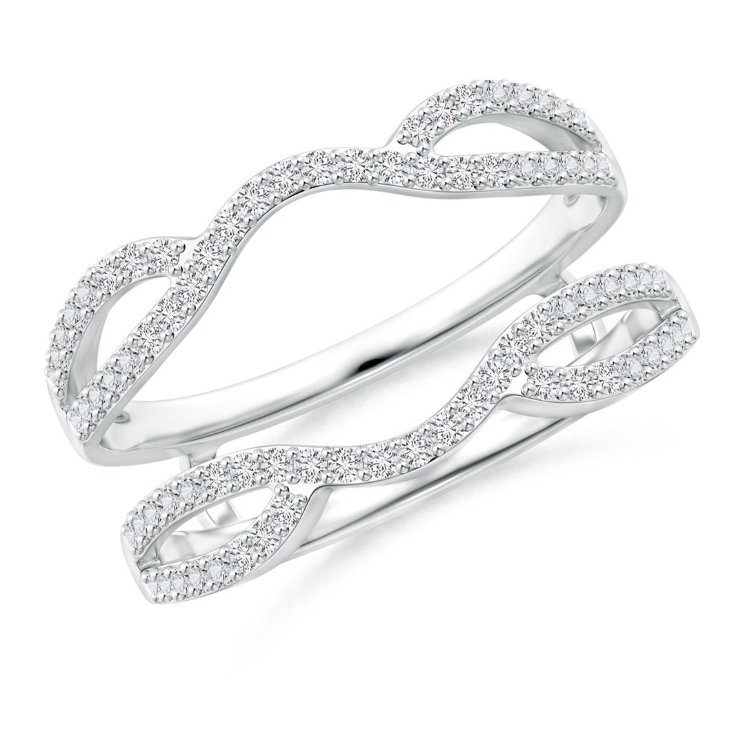 Diamond Wavy Ring Wrap