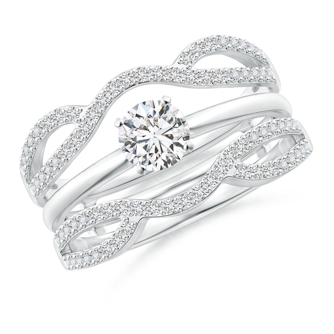Diamond Wavy Ring Wrap