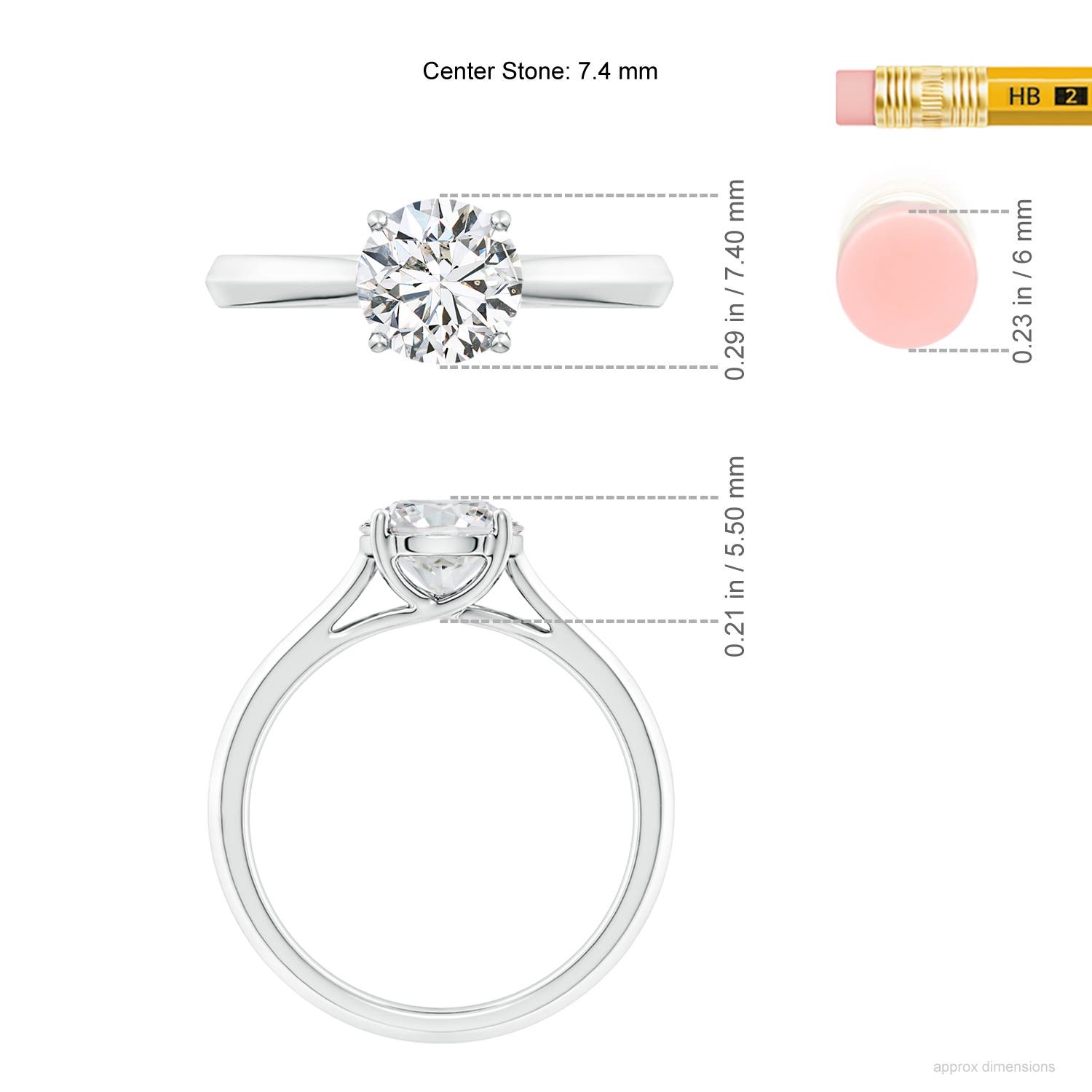 Round Diamond Knife-Edge Shank Trellis Engagement Ring