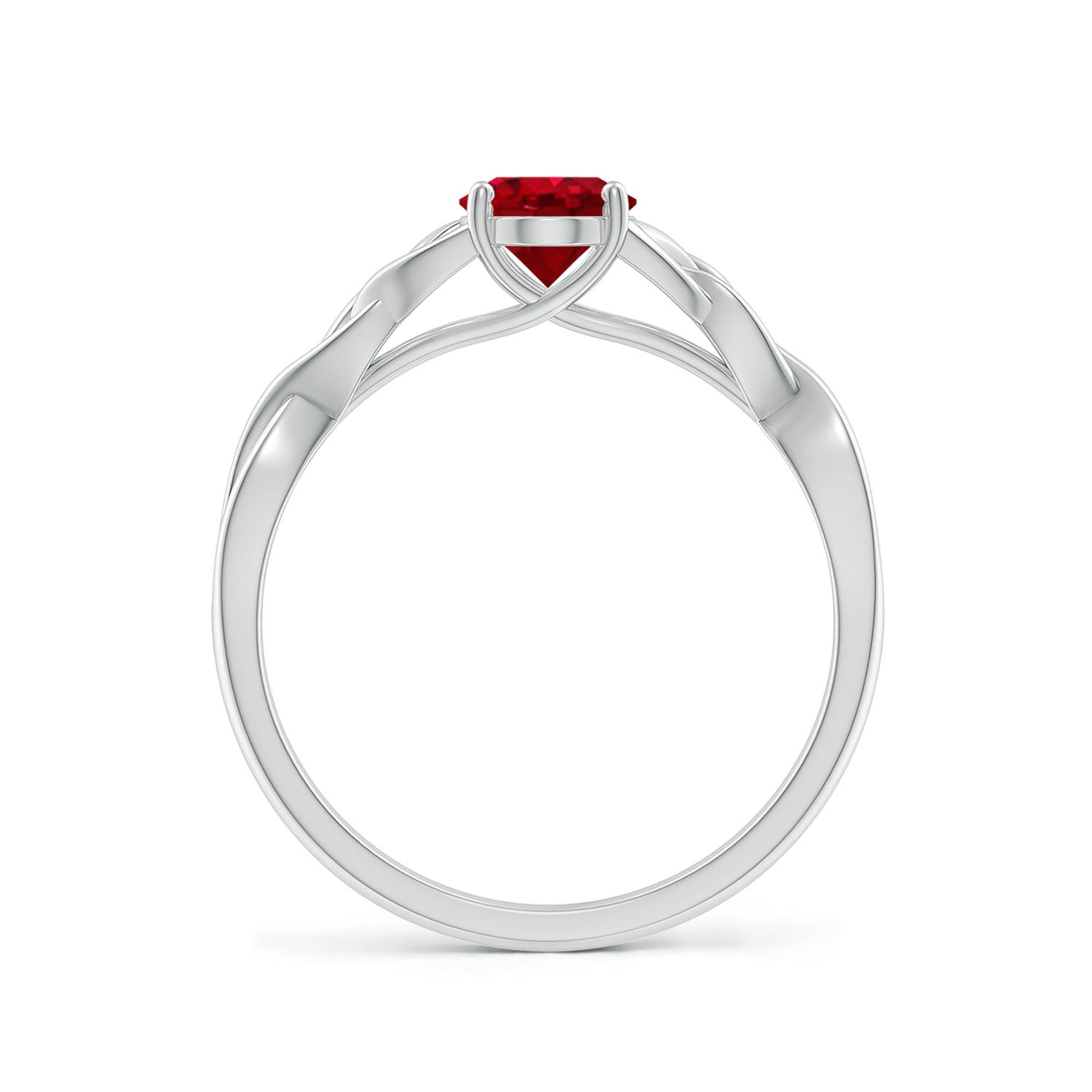 Oval Ruby Celtic Knot Engagement Ring