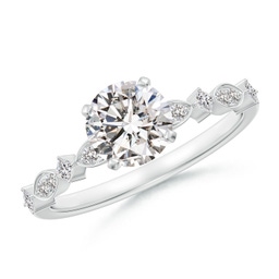 Solitaire Round Diamond Infinity Promise Ring in Platinum (I-J, I1-I2 - 0.5CT. TW.) | Angara