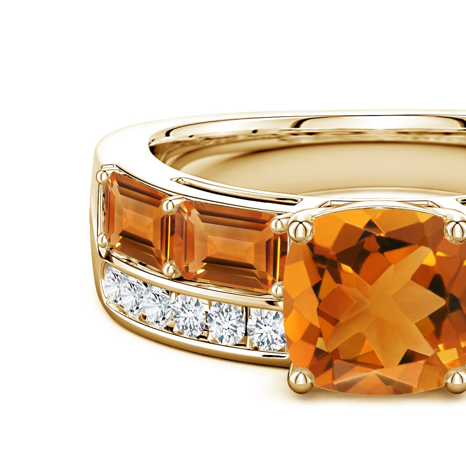 Lee Harris x Angara Cushion Citrine Modern Art Deco Inspired Double ...