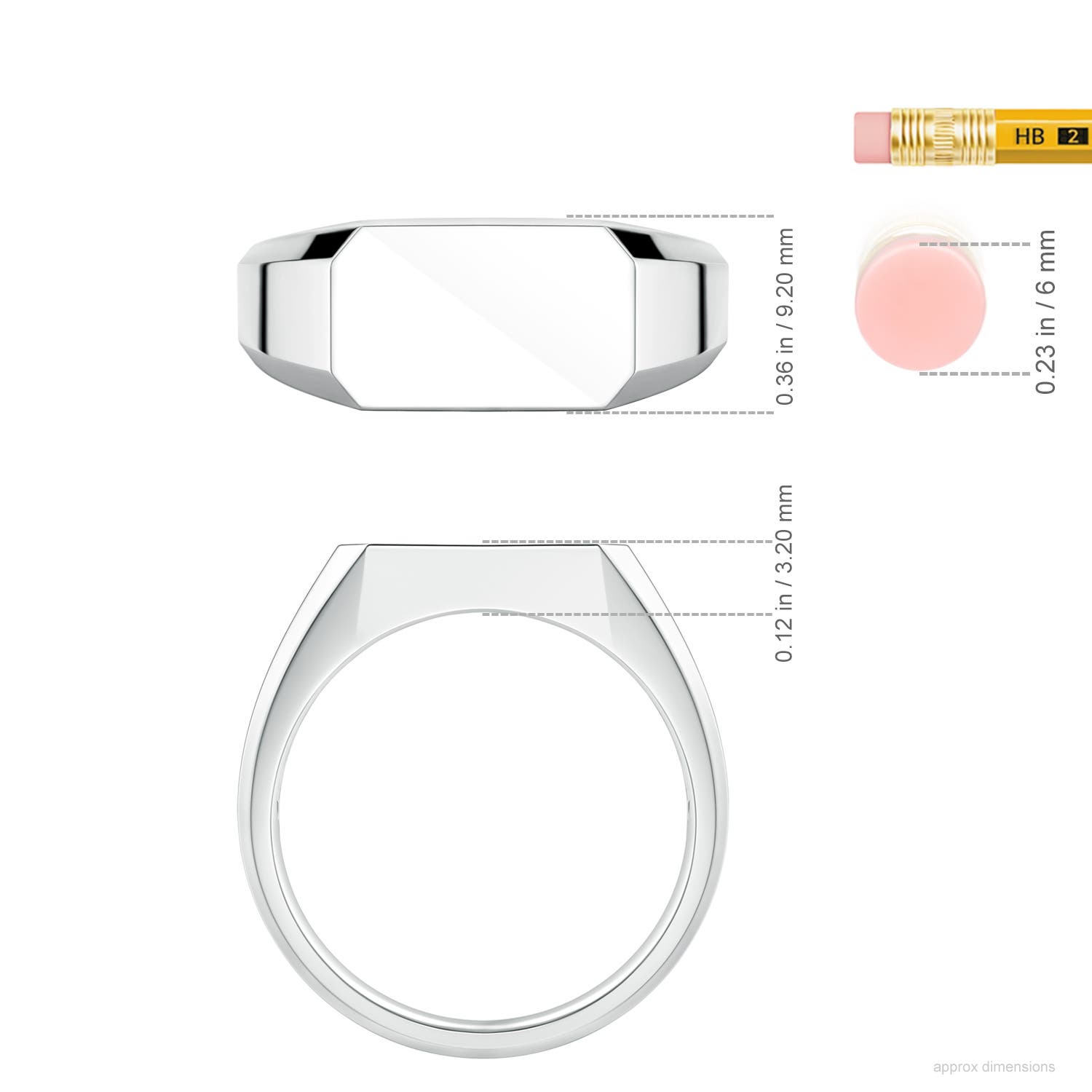 Octagonal Men's Signet Ring