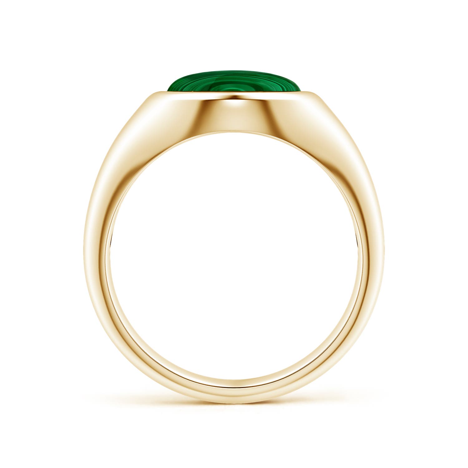 Oval Malachite Men’s Signet Ring