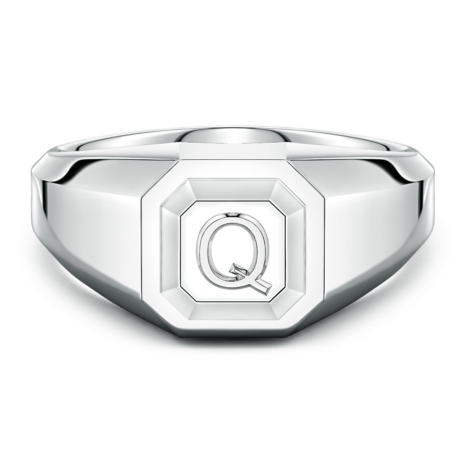 Men's Capital 'Q' Octagon Signet Ring