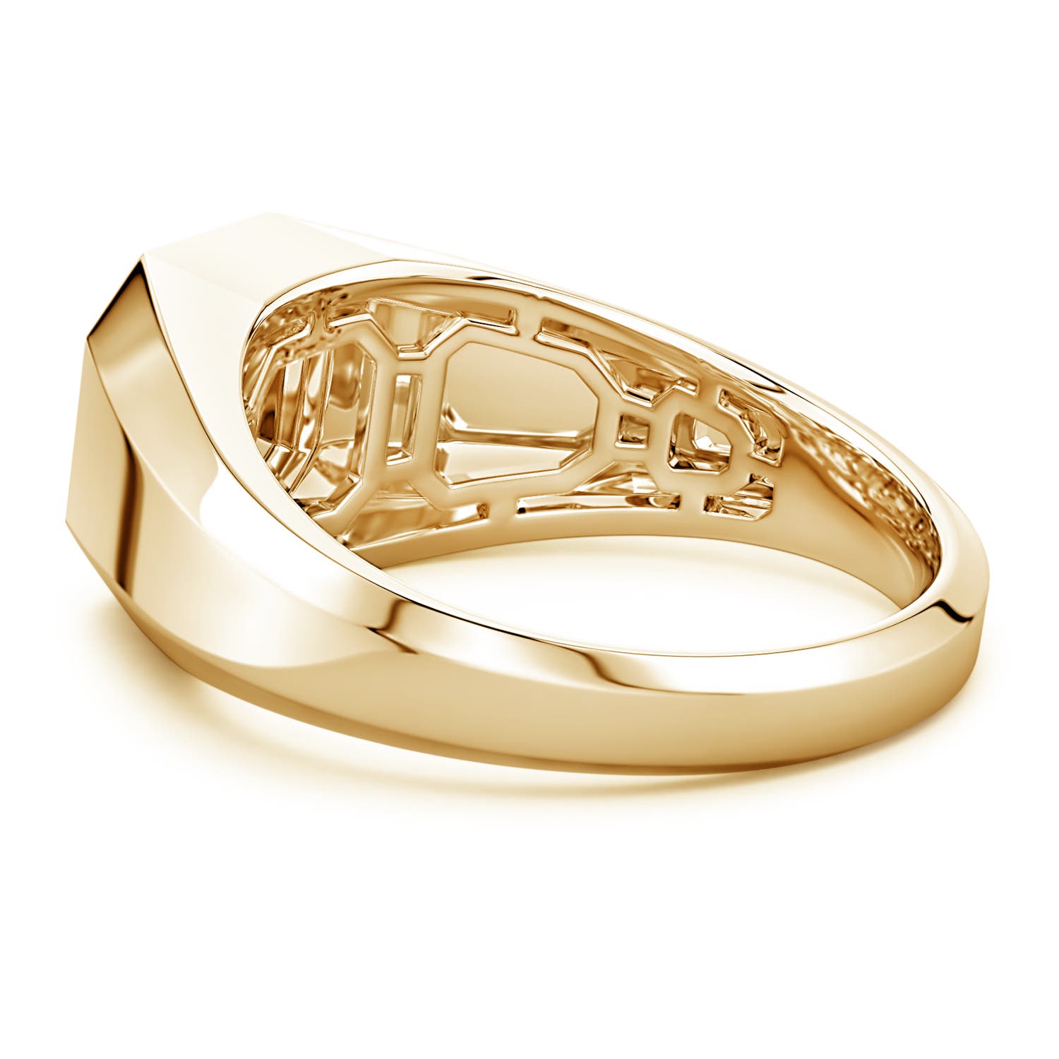Men's Capital 'V' Octagon Signet Ring