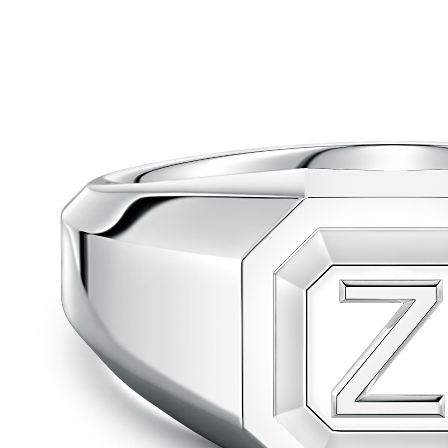 Men's Capital 'Z' Octagon Signet Ring