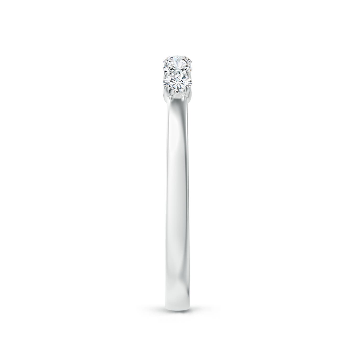 Fishtail-Set Diamond Six Stone Wedding Ring